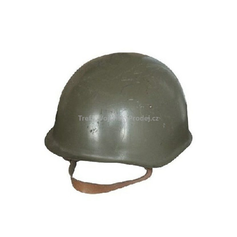 Helma plechová, kožený řemínek, přilba originál armády ČSLA, použitá ...